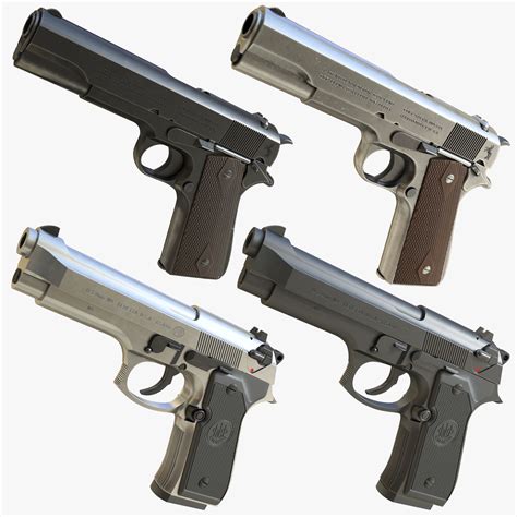 M1911A1手枪 免费的3D模型 fbx Free3D