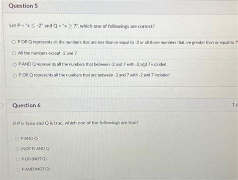 solved let p x leq 2 and q x geq 7
