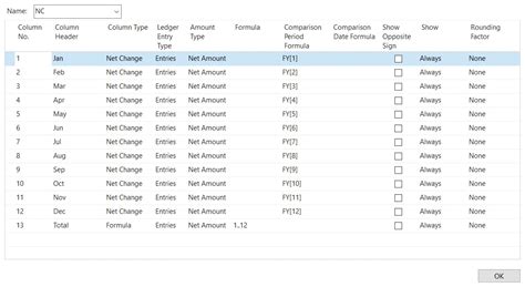 how to create custom column layouts in nav bc