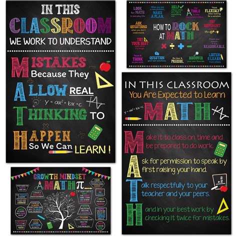 Middle School Math Poster Bundle Pemdas And Invisible Math Boho Dots