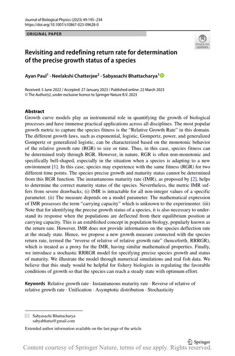 Revisiting And Redefining Return Rate For Determination Of The Precise