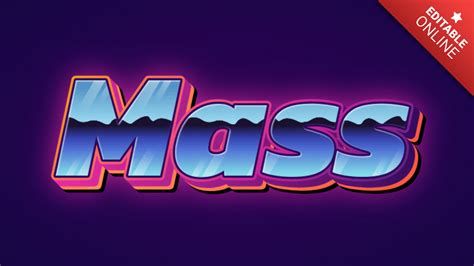 Mass Effet Vintage Des Années 80 Générateur Deffet De Texte