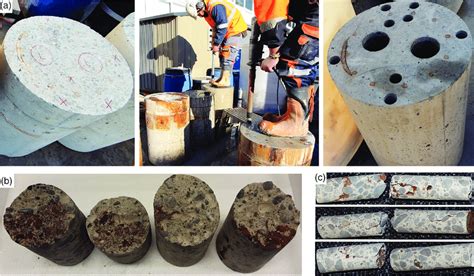 A Details Of Taking Cores From Column B Concrete Core Samples With