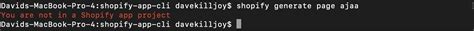 update you are not in a shopify project error · issue 206 · shopify