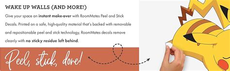 Roommates Rmk5335gm Pokemon Sleeping Pikachu Giant Peel And Stick Wall Decals