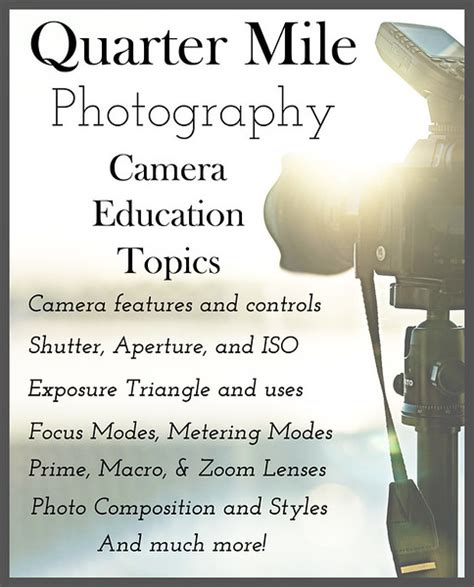 Camera And Photography Classes Quarter Mile Photography