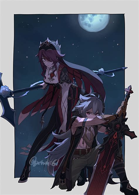 Rosaria Razor And Rosaria Genshin Impact Drawn By Suitchi