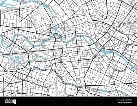 Black And White Vector City Map Of Berlin With Well Organized Separated