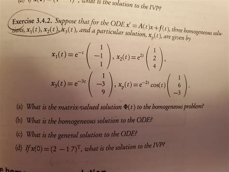 solved exercise 3 4 2 suppose that for the ode