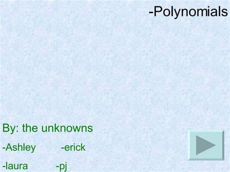 Polynomials Grade 10 Ppt