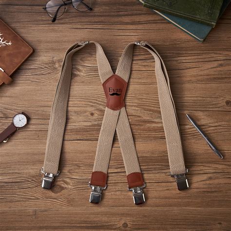 Personalized Suspender Custom Leather Suspender Vintage Suspender For