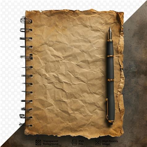 Premium Psd Notebook On Paper Texture Isolated Background