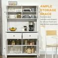 Homcom Large Furniture 635 Kitchen Buffet Hutch 4 Shelf Pantry