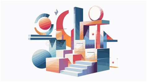 Innovative Small Architectural Forms Installation Abstract Design For Creative Projects Stock