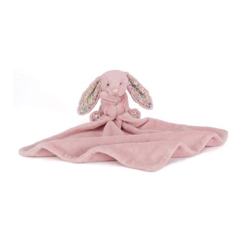 Peluche Doudou Couverture Rose Lapin Tulipe Blossom Jellycat