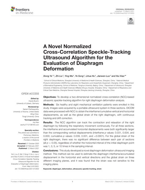 Pdf A Novel Normalized Cross Correlation Speckle Tracking Ultrasound