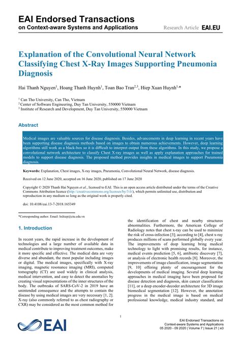 PDF Explanation Of The Convolutional Neural Network Classifying Chest X Ray Images Supporting