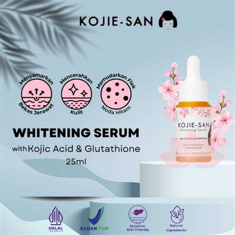 Jual Bpom Kojie San Whitening Serumkojic Acid And Glutathione