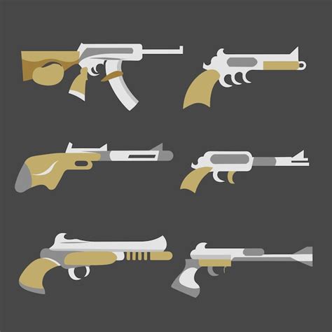 Premium Vector Weapons Elements Vector Set