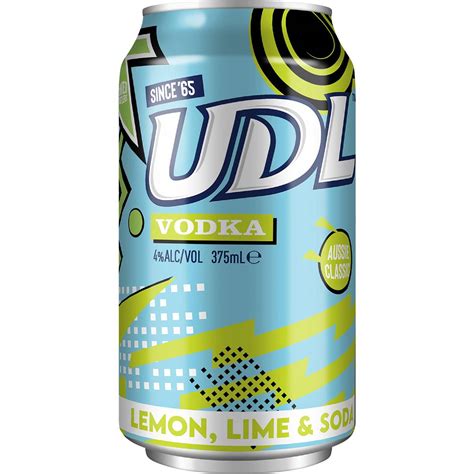 Udl Vodka Lemon Lime And Soda Can 375ml Woolworths