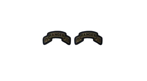 75th Ranger Stb Ocp Scroll W Hook Fastener Pair Sta Brite Insignia