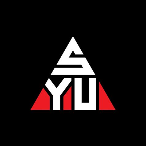 Syu Triangle Letter Logo Design With Triangle Shape Syu Triangle Logo