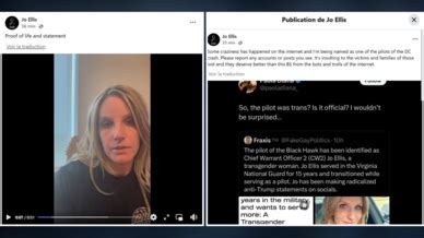 Fake News Stories Wrongly Blame Transgender Pilot For Causing The Dc