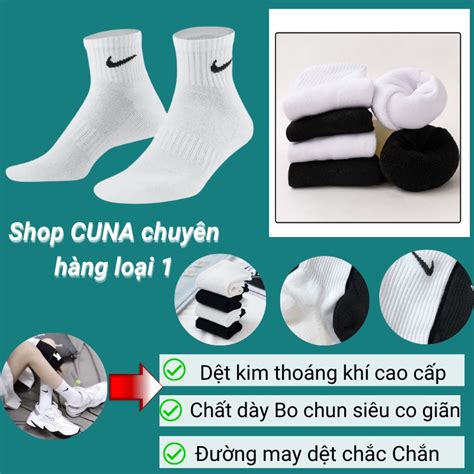 Mua Tất Nike Cao Cổ Cuna Vớ Nam Nữ Cổ Cao Ngắn Unisex Cao Cấp Trơn Màu
