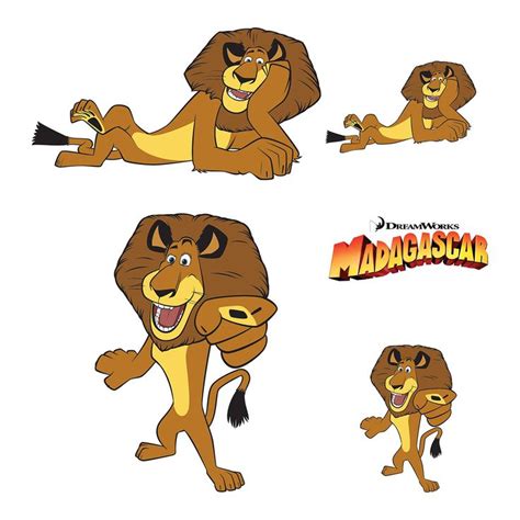 Sheet Of 5 Madagascar Alex Minis Officially Licensed Nbc Universal