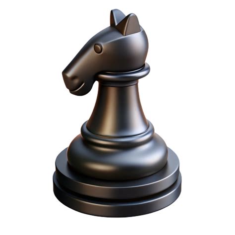 Distinguished Minimalist A Single Stylized Chess Piece A Black Knight