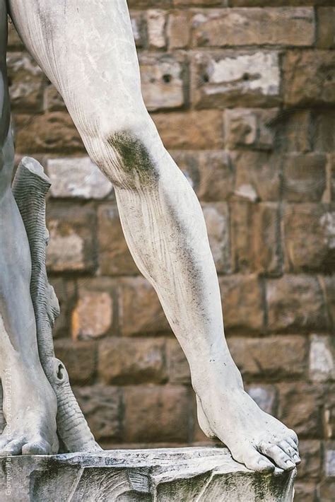 Michelangelos David Statue Leg Detail Italian Art Symbol By Giorgio
