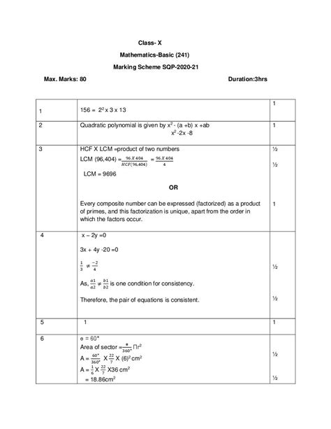 What Is The Marking Scheme Of Cbse Class 12 Free Math Worksheet Printable
