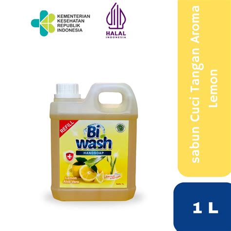 Jual Bi Wash Sabun Cuci Tangan Lemon Jerigen 1Liter Shopee Indonesia