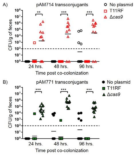 Crispr Cas Has A Strong Impact On Plasmid Transfer In The Mouse Gut Download Scientific