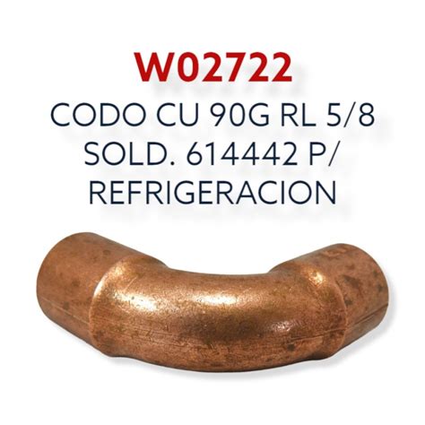 Codo Cu 90g Rl 58 Sold 614442 Prefrigeracion