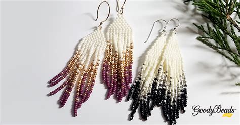 Diy Beaded Frilly Fringe Earrings With Free Pattern Tutorial Beaded