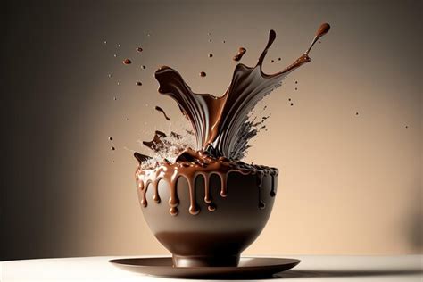 Premium Ai Image The Addition Of A Chocolate Or Cocoa Splash