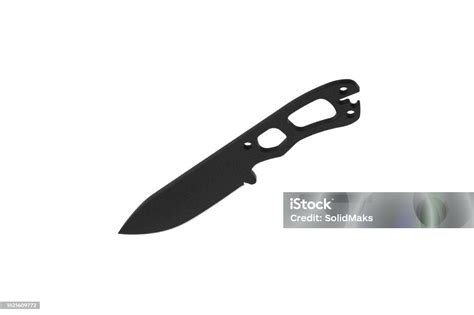 검은 칼날이있는 현대 사냥 칼 강철 팔 흰색 배경에서 격리합니다 0명에 대한 스톡 사진 및 기타 이미지 0명 가장자리