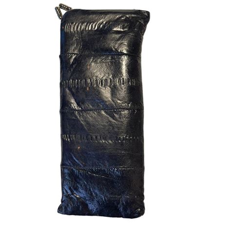 Vintage Vintage Black Eel Skin Eyeglass Case With Silver Hardware Grailed