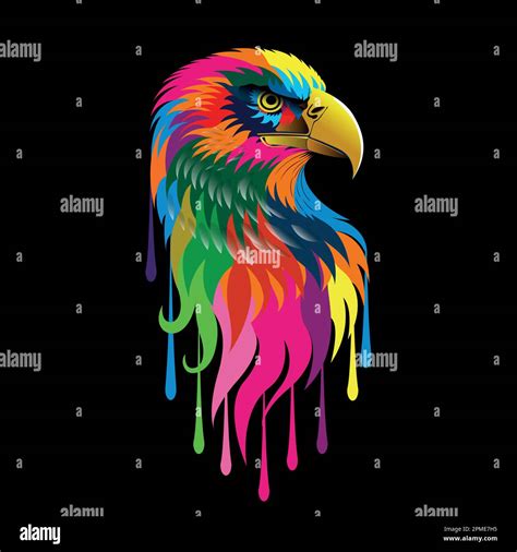 Eagle Multicolored Vector Pop Art Illustration Stock Vector Image And Art