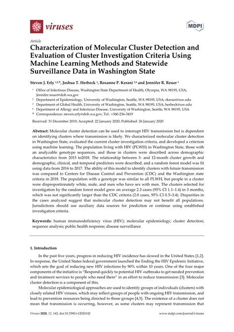 Pdf Characterization Of Molecular Cluster Detection And Evaluation Of