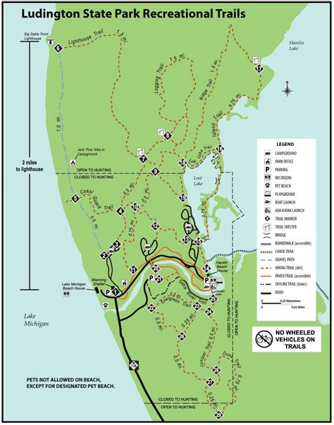 Map Of Ludington State Park Campground Hatti Koralle