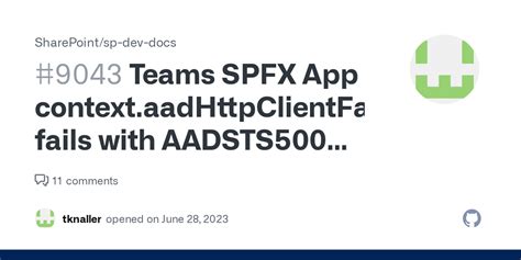 Teams SPFX App Context AadHttpClientFactory GetClient ClientID Fails