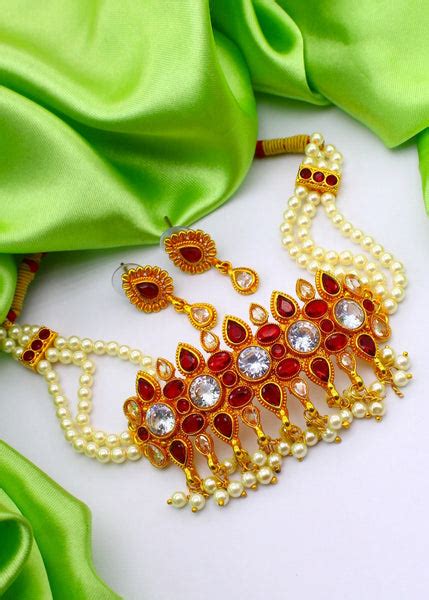 Dazzling Moti Choker Set Sonchafa