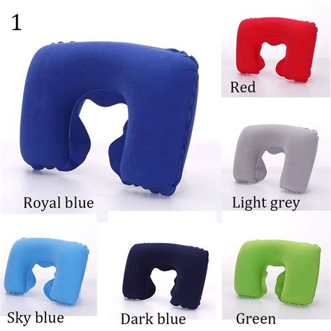หมอนเป่าลมแบบพกพารูปตัว U หมอนรองคอสำหรับใช้ในสำนักงานหมอนเป่าลมหมอนรองศีรษะขณะขับขี่เครื่องบิน