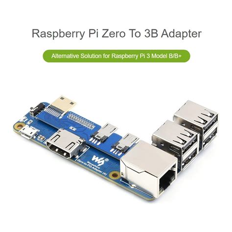 Waveshare Raspberry Pi Zero To 3b Adapter For Raspberry Pi 3 Model Bb