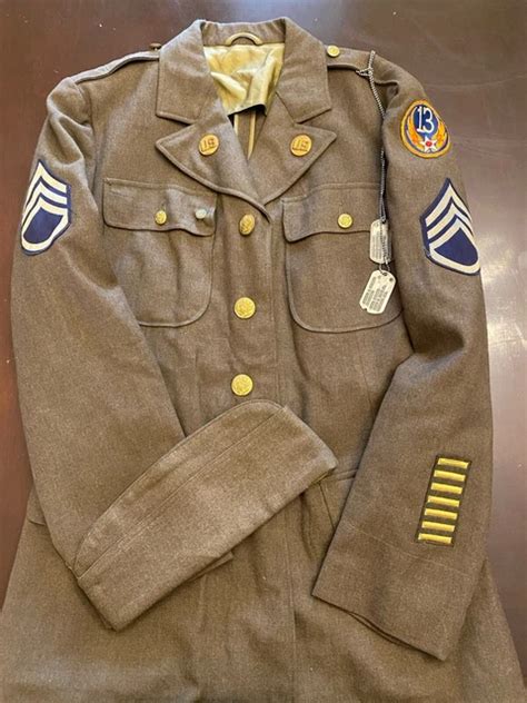 Wwii Army Air Force Uniform Jacket Idd 13th Air Force 12th Fighter