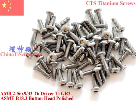 Titanium Screws X Torx T Driver Button Head Ti GR Polished