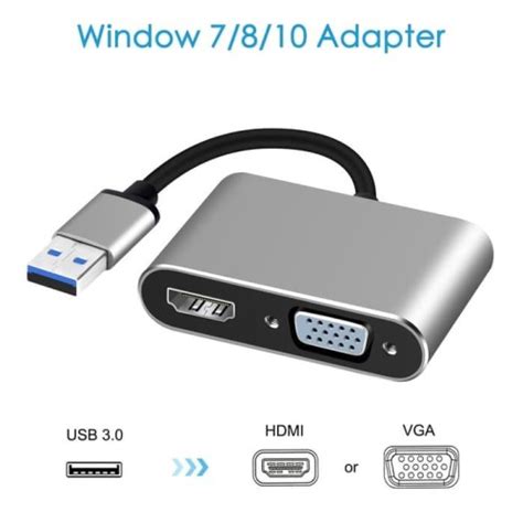 Jual Kabel USB 3 0 TO HDMI VGA Adapter Full HD Converter Usb To Hdmi Vga Jakarta Utara