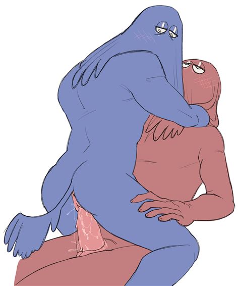 Rule 34 Ass Blue Body Blue Guy Dhmis Blue Hair Blush Bodily Fluids